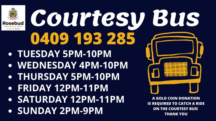 COURTESY BUS - Rosebud RSL