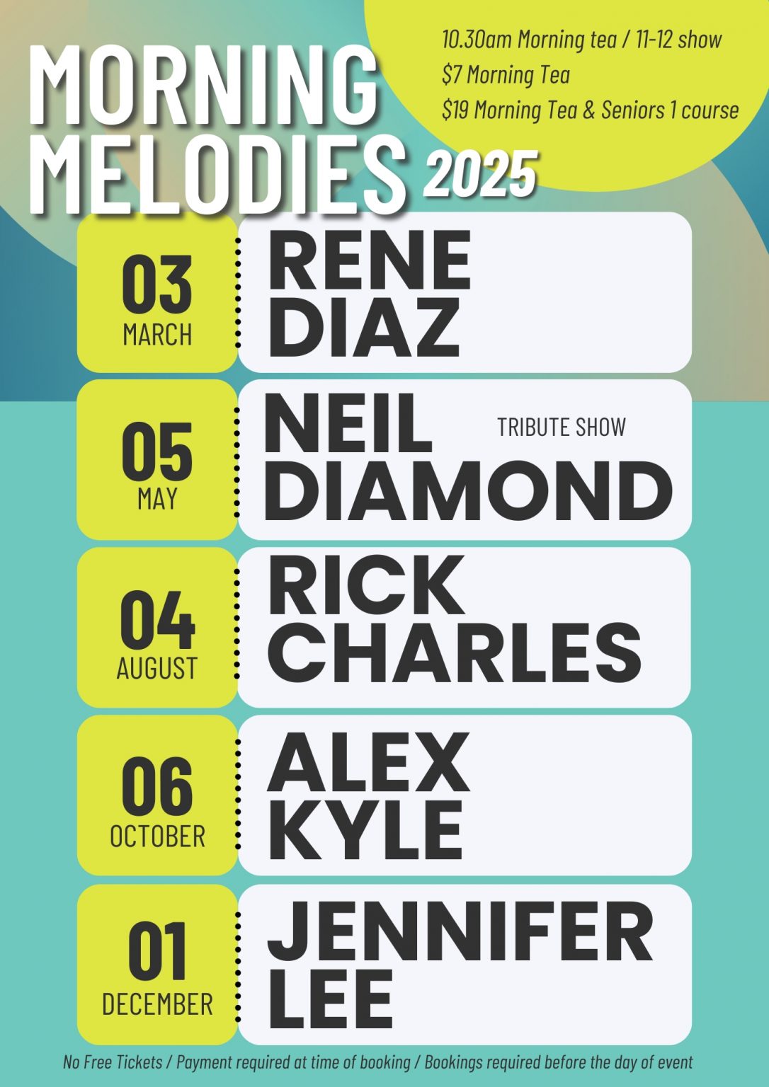 MORNING MELODIES - Rosebud RSL