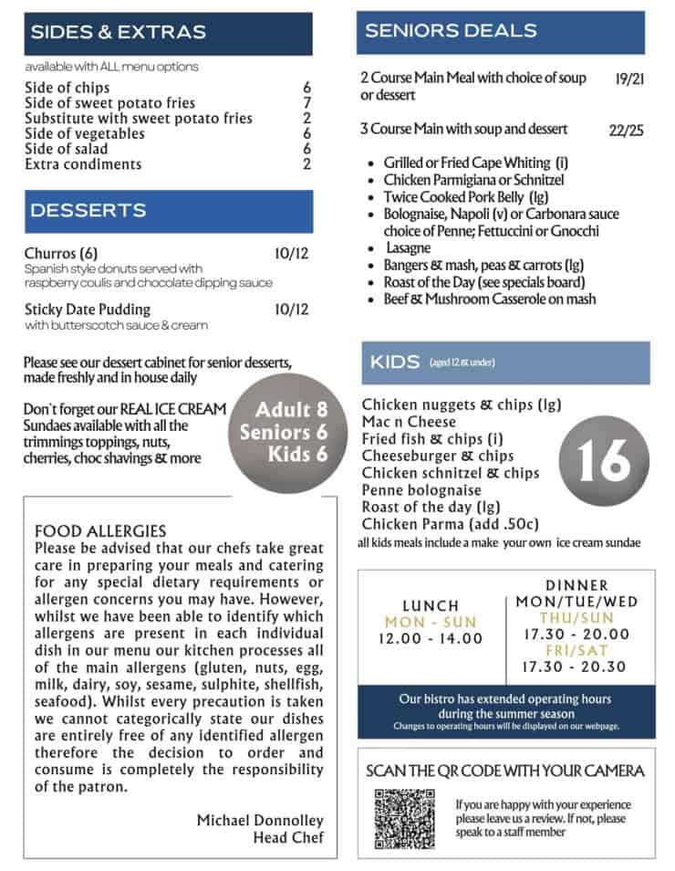 MENU - Rosebud RSL